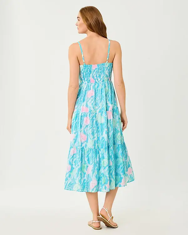 Lilly Pulitzer® Zanna Cotton Midi Dress - Blue