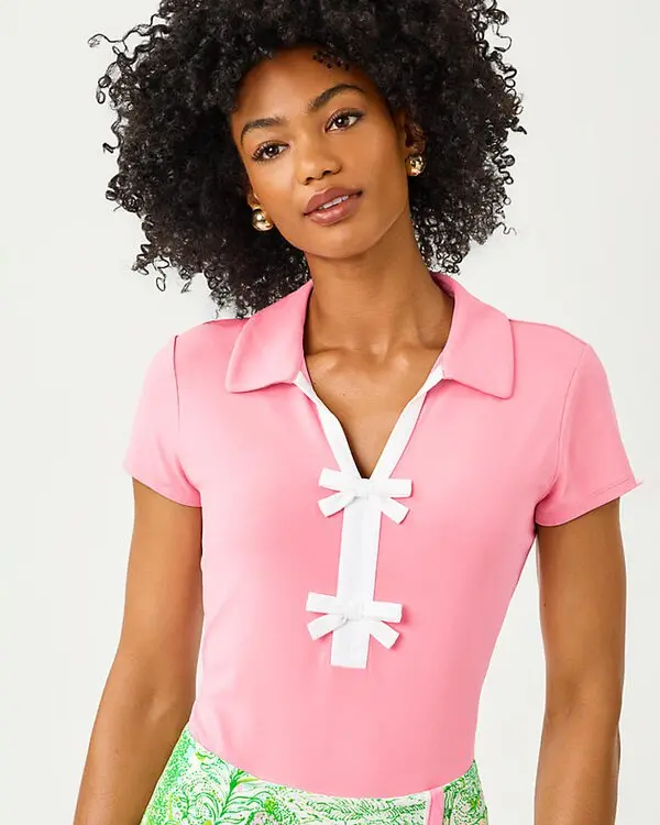 Lilly Pulitzer® Upf 50+ Luxletic Frida Bow Polo