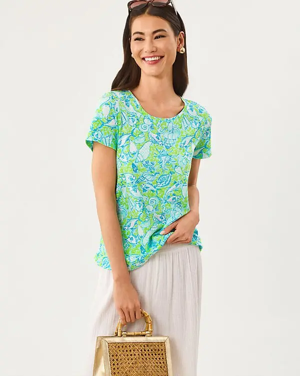 Lilly Pulitzer® Etta Scoop Neck Top - Blue