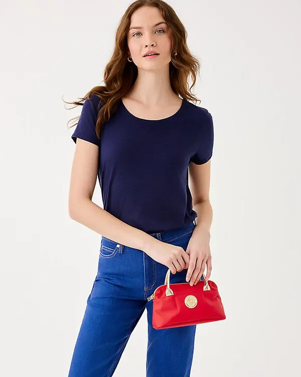 Lilly Pulitzer® Etta Scoop Neck Top - True Navy