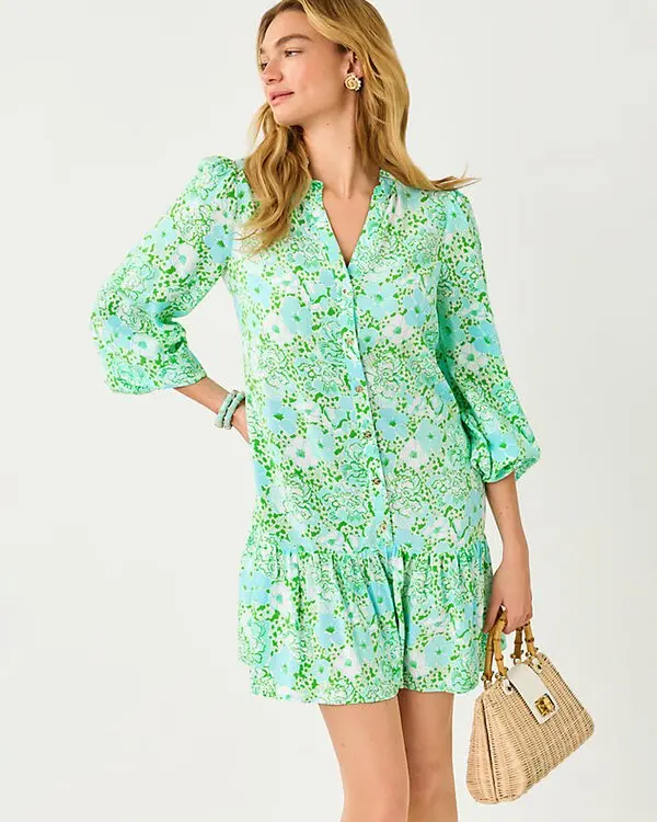 Lilly Pulitzer® Shaley Tunic Popover Dress - Mint