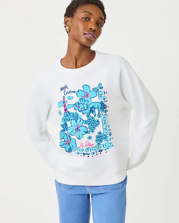 Lilly Pulitzer® Ballad Cotton Sweatshirt - Blue