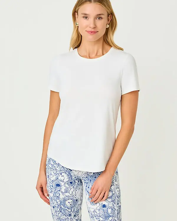 Lilly Pulitzer® Upf 50+ Luxletic Westley Active Tee - White