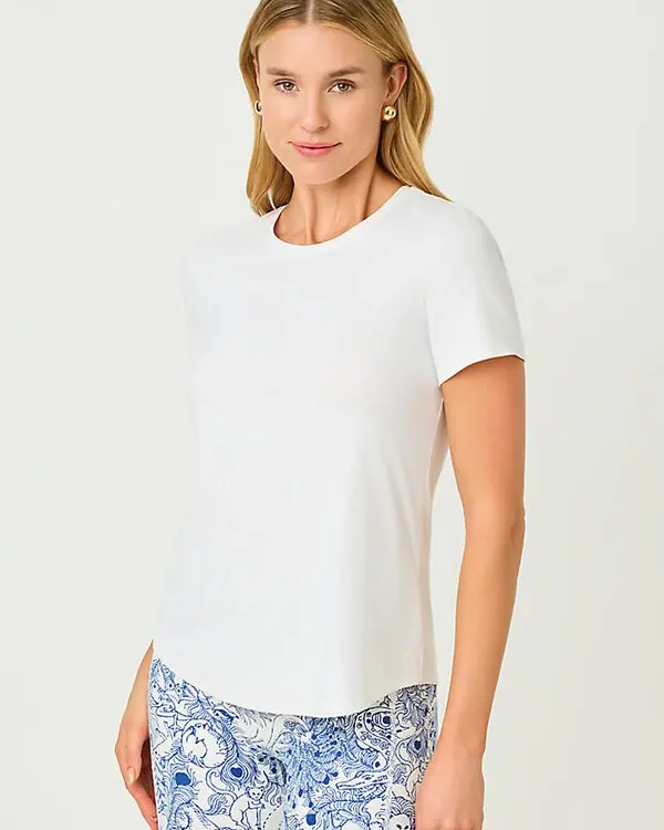 Lilly Pulitzer® Upf 50+ Luxletic Westley Active Tee - White