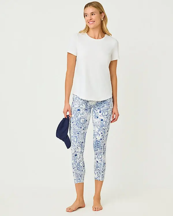 Lilly Pulitzer® Upf 50+ Luxletic Westley Active Tee - White
