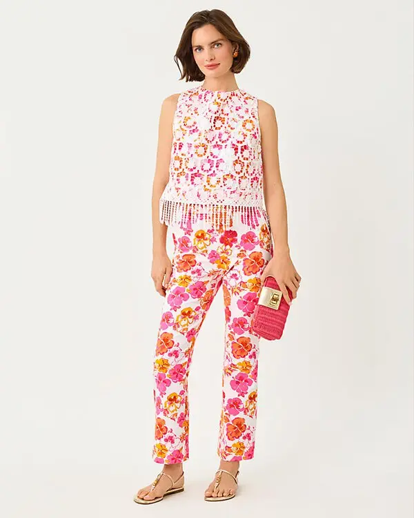 Lilly Pulitzer® Carwyn High Rise Crop Flare Pant - White