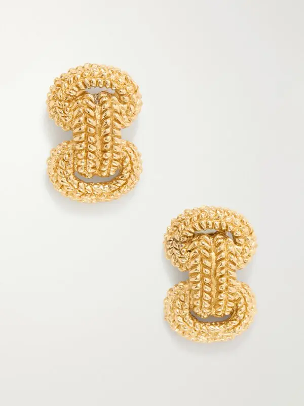 PAOLA SIGHINOLFI Maja 18-karat -plated Pewter Earrings - Gold