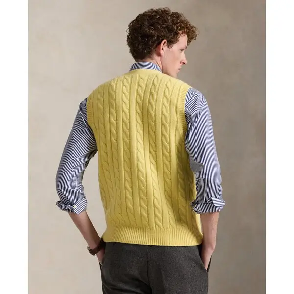 Ralph Lauren Cable-knit Wool-cashmere Sweater Vest