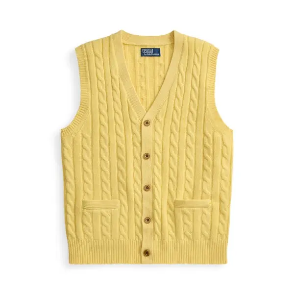 Ralph Lauren Cable-knit Wool-cashmere Sweater Vest