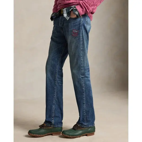 Ralph Lauren Hampton Straight Distressed Jean