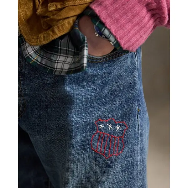 Ralph Lauren Hampton Straight Distressed Jean