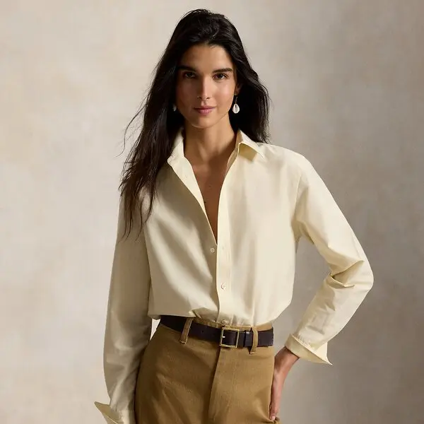 Ralph Lauren Relaxed Fit Cotton-silk Shirt - Full Cream