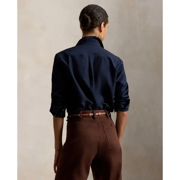Ralph Lauren Relaxed Fit Cotton-silk Shirt - Hunter Navy
