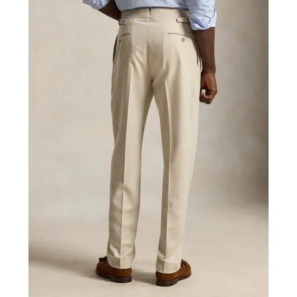 Ralph Lauren Wool Flannel Pleated Trousers