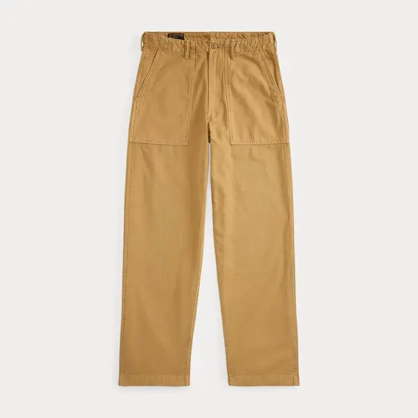 Ralph Lauren Relaxed Fit Reverse Sateen Utility Pant - Camel