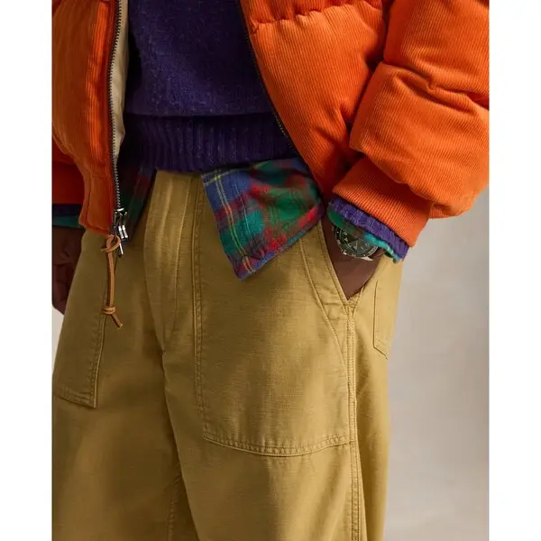 Ralph Lauren Relaxed Fit Reverse Sateen Utility Pant - Camel