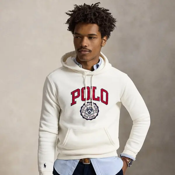 Ralph Lauren Logo Fleece Hoodie - Nevis