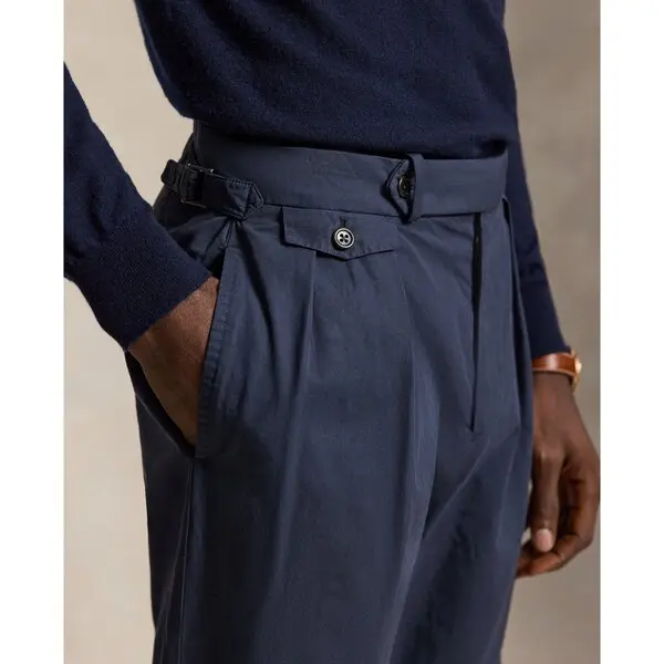 Ralph Lauren Pleated Cotton Poplin Suit Trousers