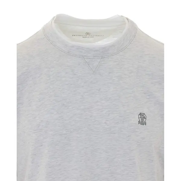 Brunello Cucinelli Faux Layering And Logo T-shirt