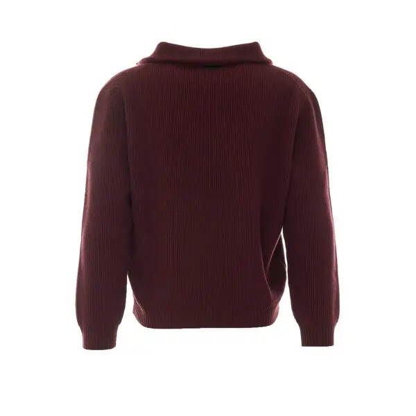Saint Laurent Ribbed Knit Half-zip Sweater
