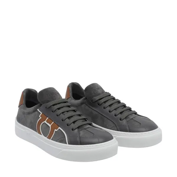 FERRAGAMO Gancini Suede Sneakers