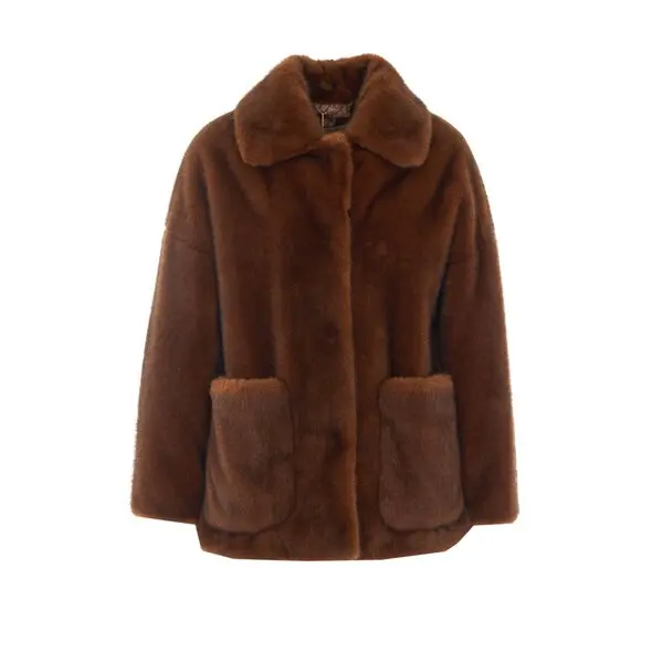 Herno Faux Fur Peacoat