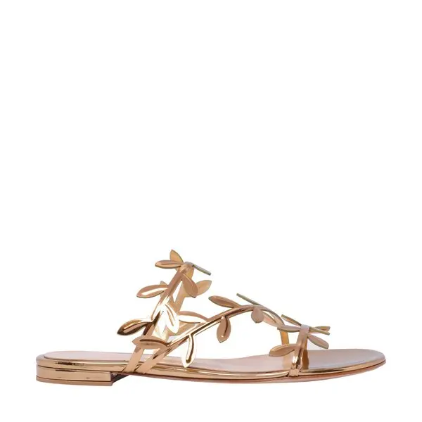 GIANVITO ROSSI Flavia Floral Print Leather Sandals