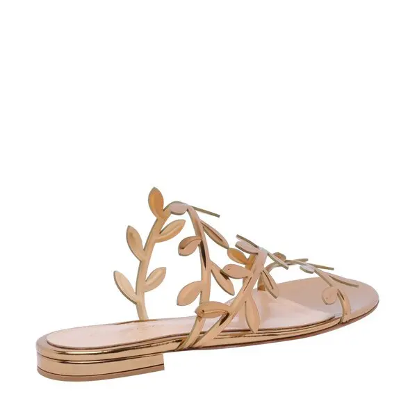 GIANVITO ROSSI Flavia Floral Print Leather Sandals