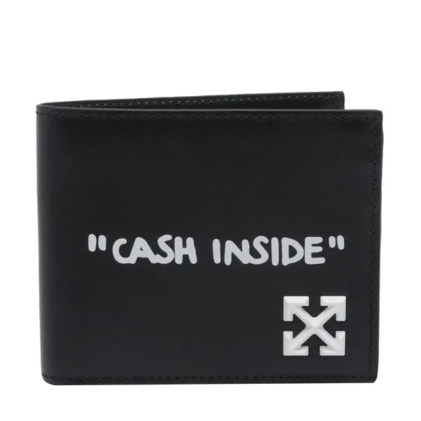 Off-White Bifold Jitney Quote Wallet