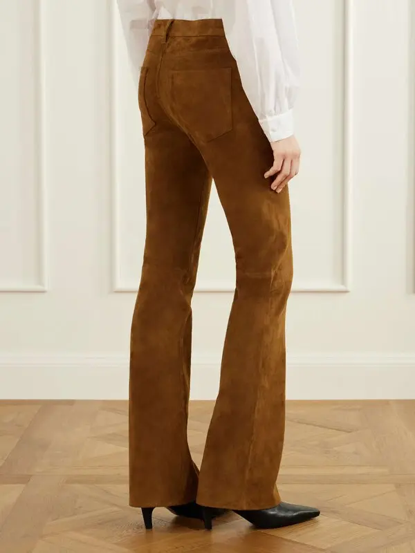 FRAME The Rodeo Suede Flared Pants