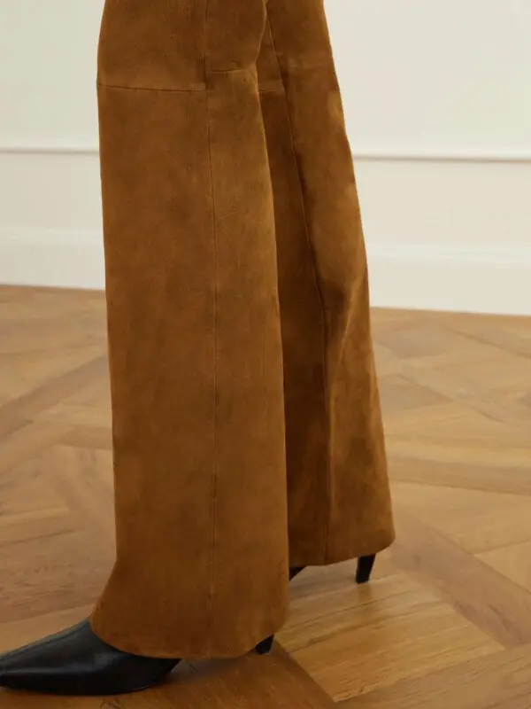 FRAME The Rodeo Suede Flared Pants