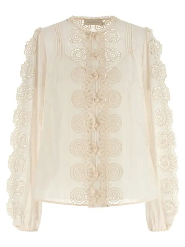 Zimmermann Lucky' Embroidered Blouse - White