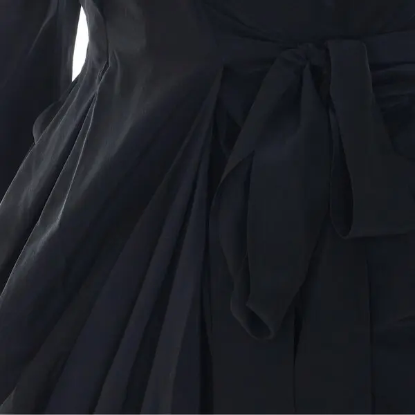 VIVIENNE WESTWOOD Draped V-neck Long-sleeve Belted Dress