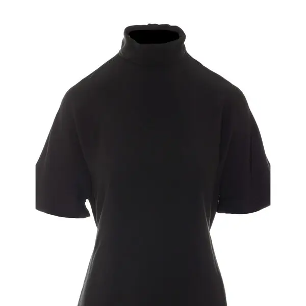 Alaïa Asymmetric Turtleneck Dress With Bow Detail