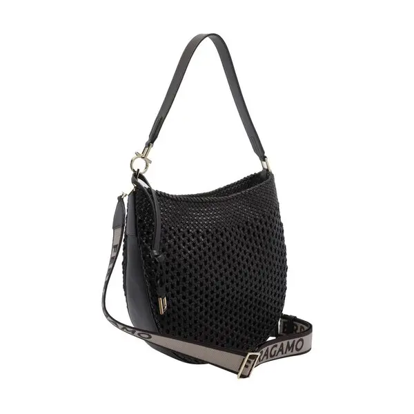 FERRAGAMO Medium Hobo Bag With Gancio Logo