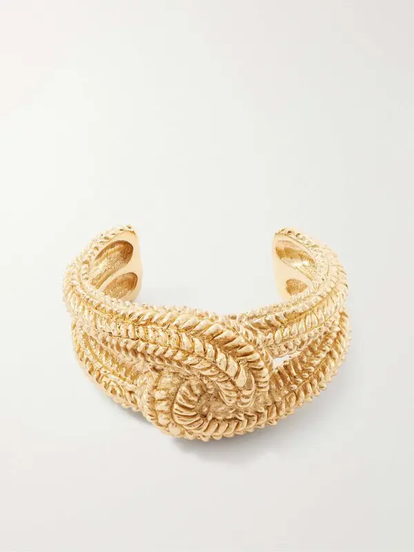 PAOLA SIGHINOLFI Maja 18-karat -plated Pewter Bangle - Gold