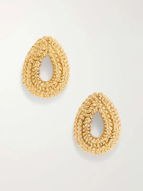 PAOLA SIGHINOLFI Loop 18-karat -plated Pewter Earrings - Gold