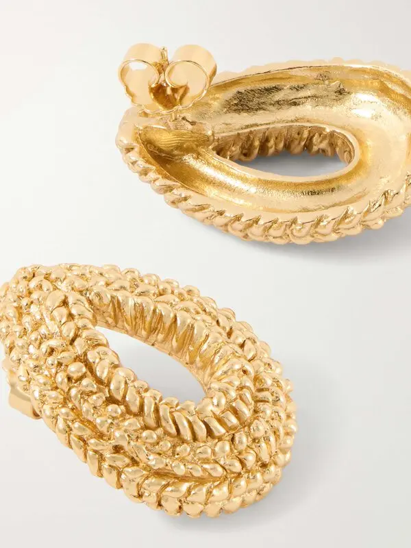 PAOLA SIGHINOLFI Loop 18-karat -plated Pewter Earrings