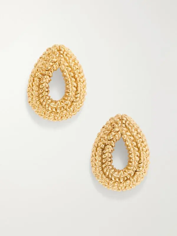 PAOLA SIGHINOLFI Loop 18-karat -plated Pewter Earrings - Gold