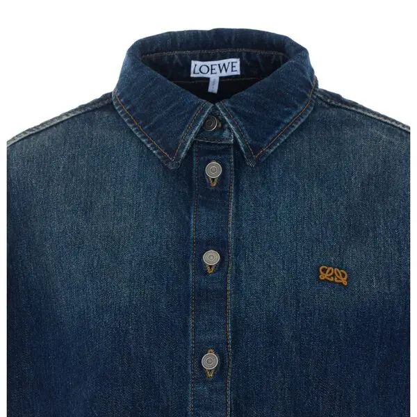 Loewe Short Sleeve Denim Shirt - Blue