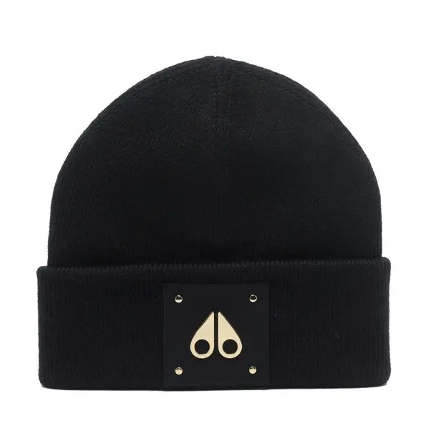 Moose Knuckles Logo Icon Beanie - Black