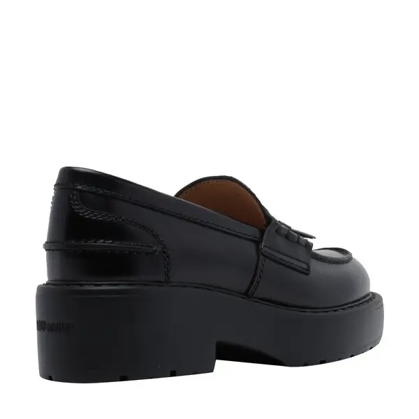 Miu Miu Logo Leather Loafers