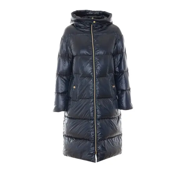 Herno Nylon Ultralight Long Down Jacket - Blue