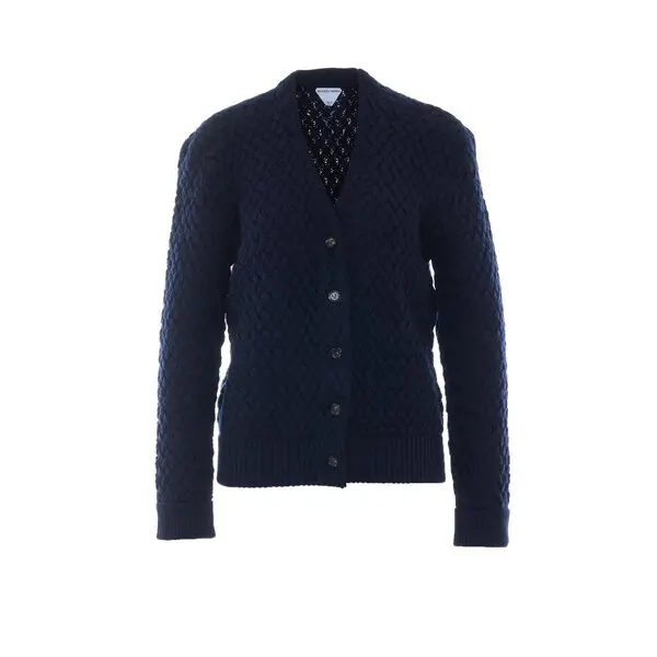 Bottega Veneta Intrecciato Wool Cardigan