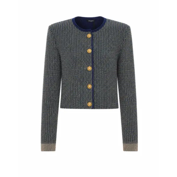 Balmain Glittered Tweed Cardigan