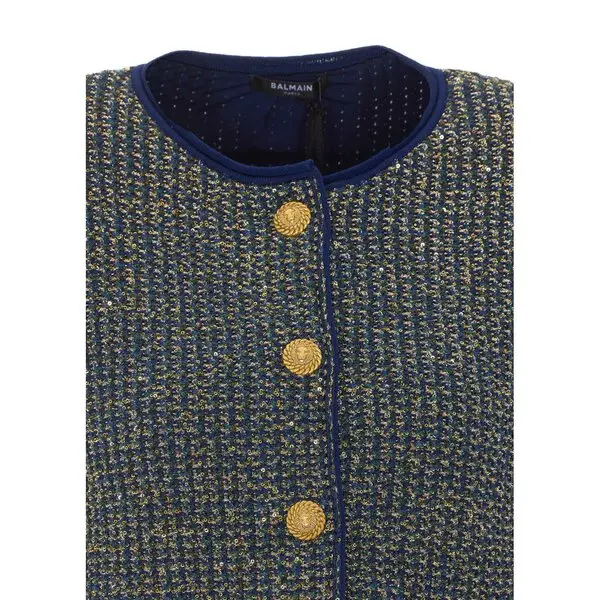 Balmain Glittered Tweed Cardigan