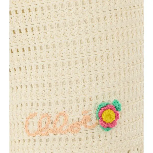 Chloé Crochet Knit Shorts With Embroidered Logo Detail - White