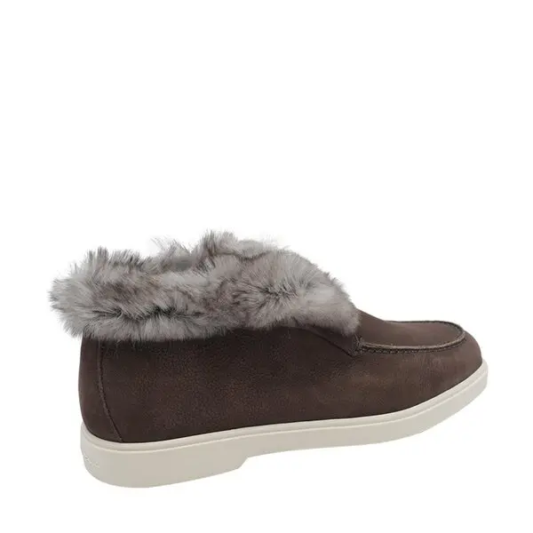 Santoni Shearling Detail Suede High-top Boots