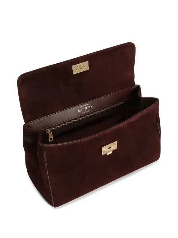 Dolce & Gabbana Medium My Sicily Bag In Split Calfskin