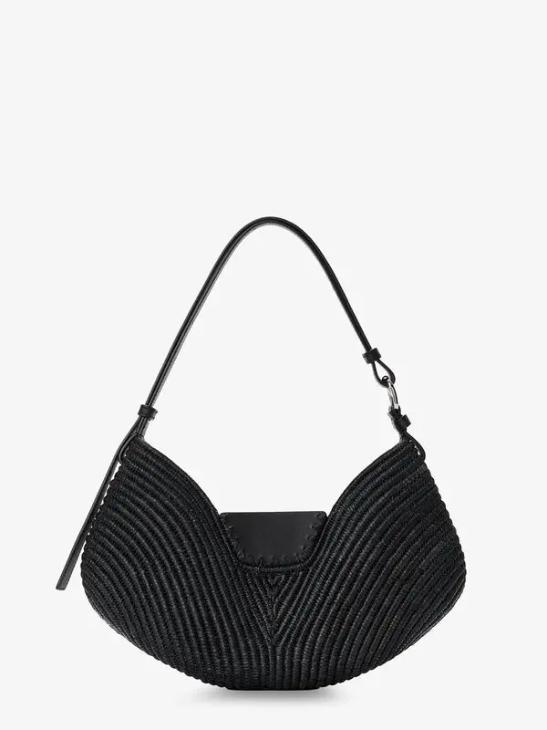 Loewe Paula's Ibiza-swing Raffia And Leather Shoulder Bag